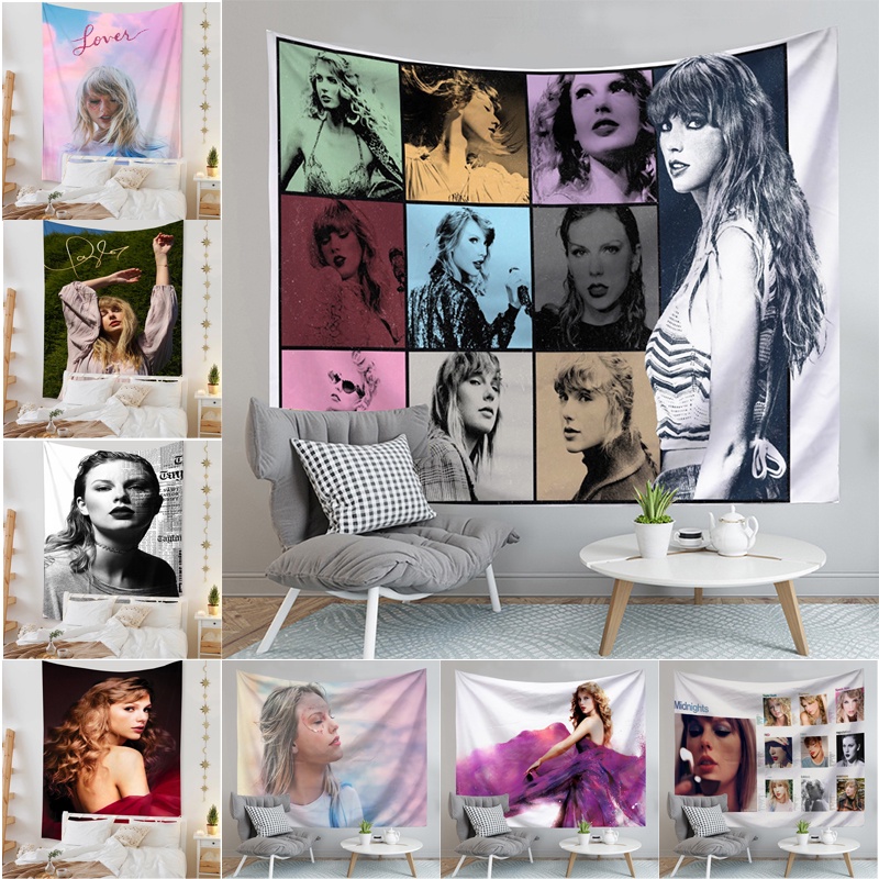 T-Swizzle Tapestry Background with Clips Taylor Swift Polyester ...