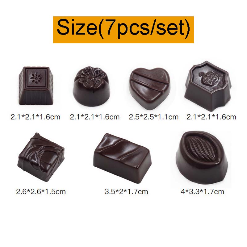【7Pcs】Artificial Chocolate Fake Realistic Chocolates Food Models Home ...