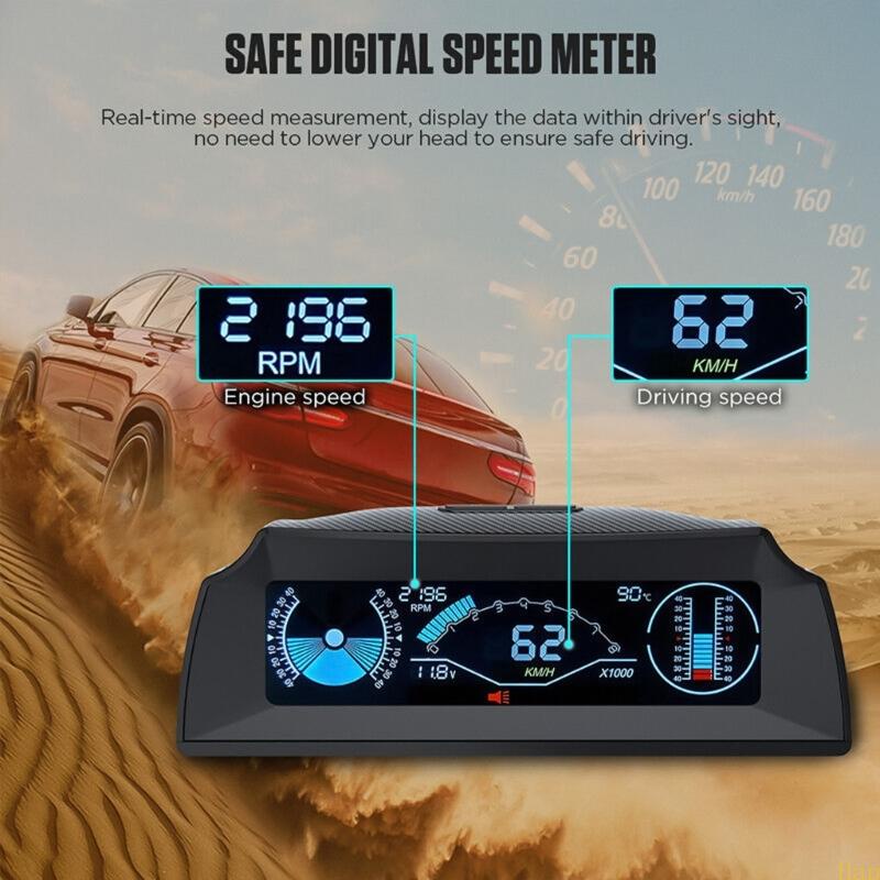Hap Universal Car Digital Speedometer Auto Car OBD Multifunction Gauge ...