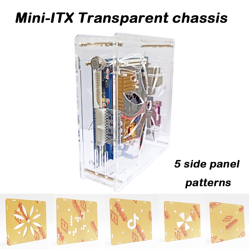 ITX transparent mini chassis Desktop computer simple case HTPC chassis ...