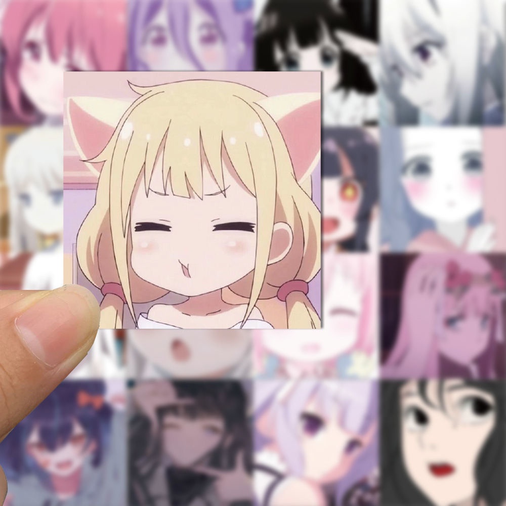 Anime two-dimensional 60 Wallpaper sticker Mask sticker cute girl ...