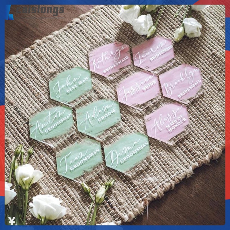 20 Pcs Coffee Sign Number Place Transparent Seat Card Reserved Signs ...