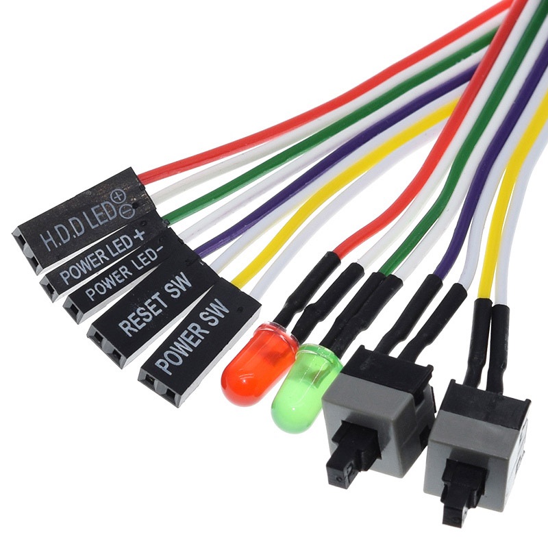 65CM Slim PC Compute Motherboard Power Cable Original On Off Reset with ...
