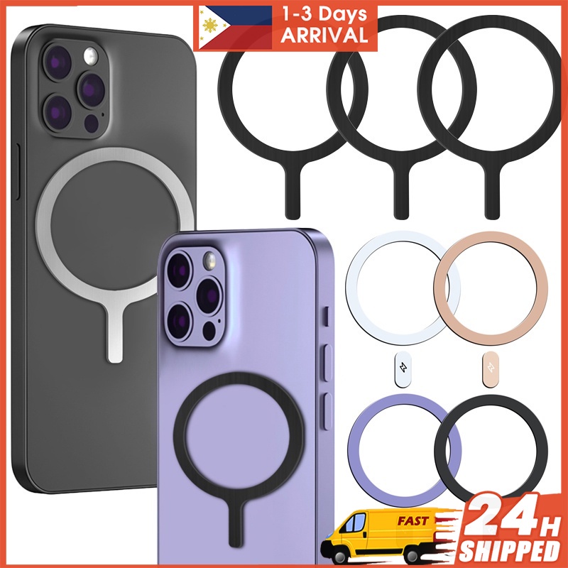 For Wireless Charging Magnetic Sticker Rings Mobile Phones Car Holder Q ...