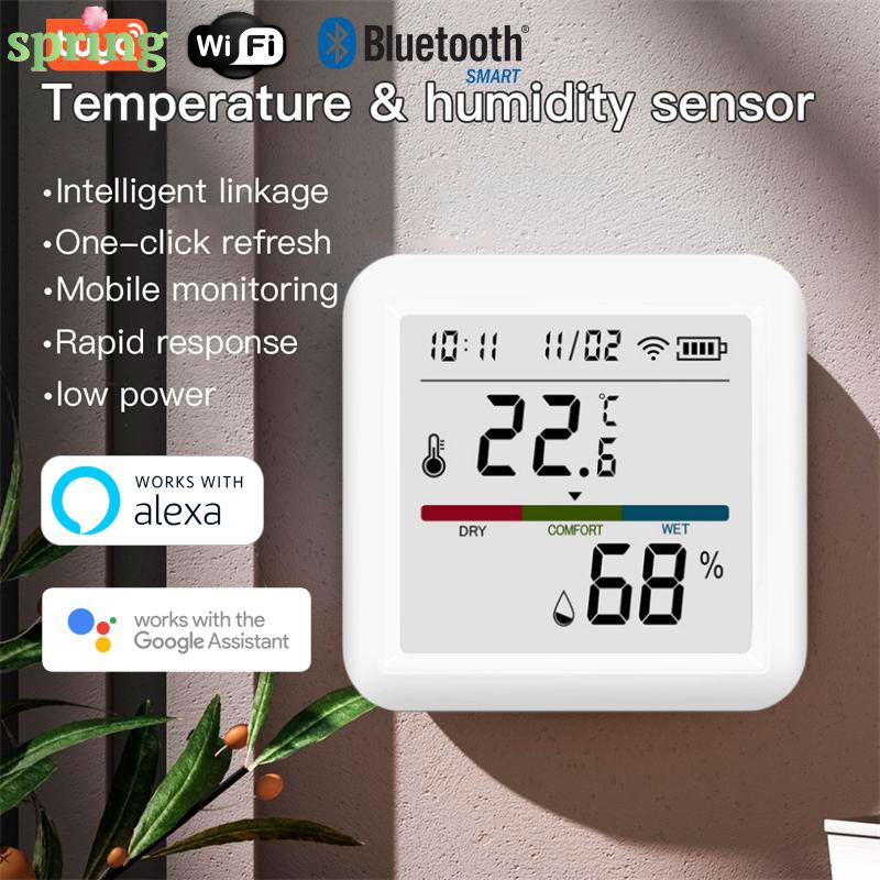 Tuya WIFI Temperature Humidity Sensor Indoor Hygrometer Thermometer Detector Smart Life Remote ...