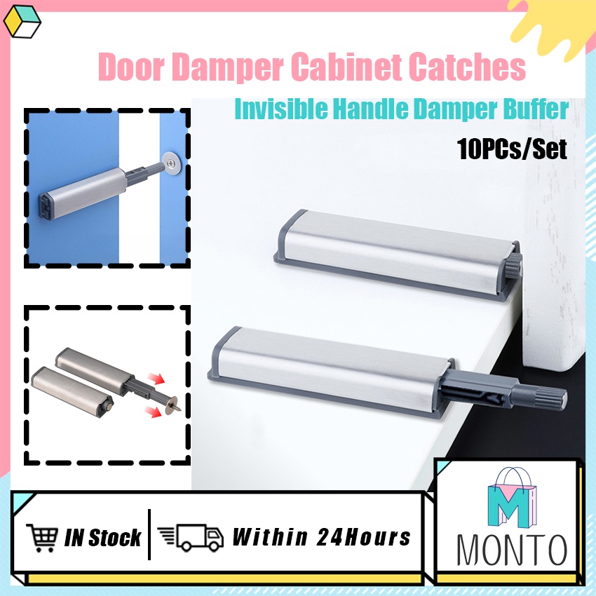 10PCs/Set Drawer Damper Buffer Catch Magnetic Push To Open Cabinet ...