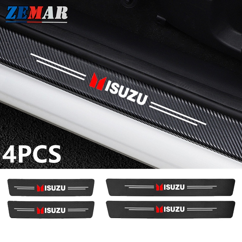 4Pcs/Set ISUZU Carbon Fiber Car Door Sticker Protector For Panther Elf ...
