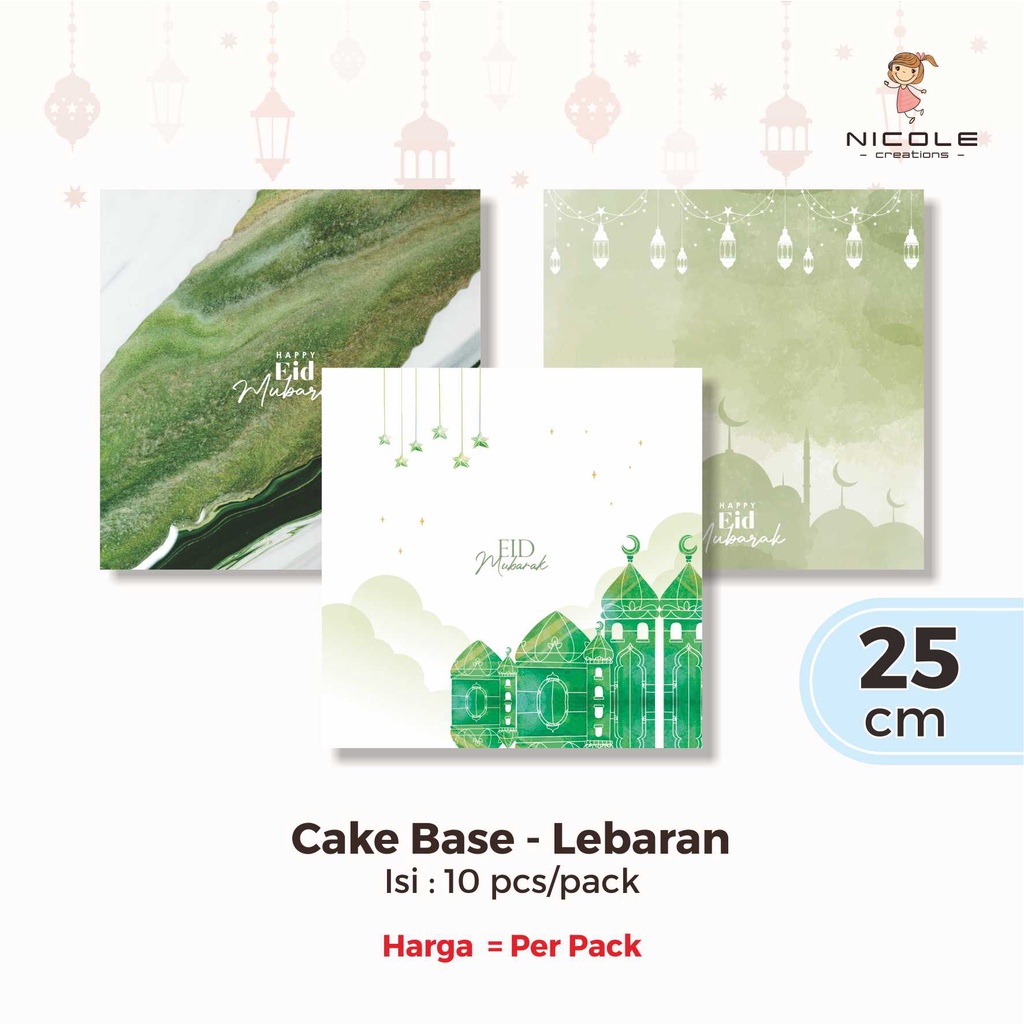 Nicole Pack Cake Base/Cake Coaster 25x25 cm Eid Event | Shopee Philippines