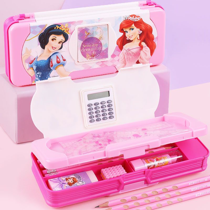 Plastic Pencil Case With Calculator Male Female Elementary School ...