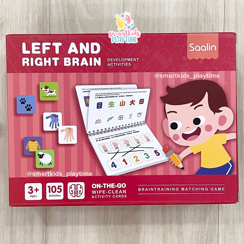 Saalin Wipe Clean Left and Right Brain Development Children's ...