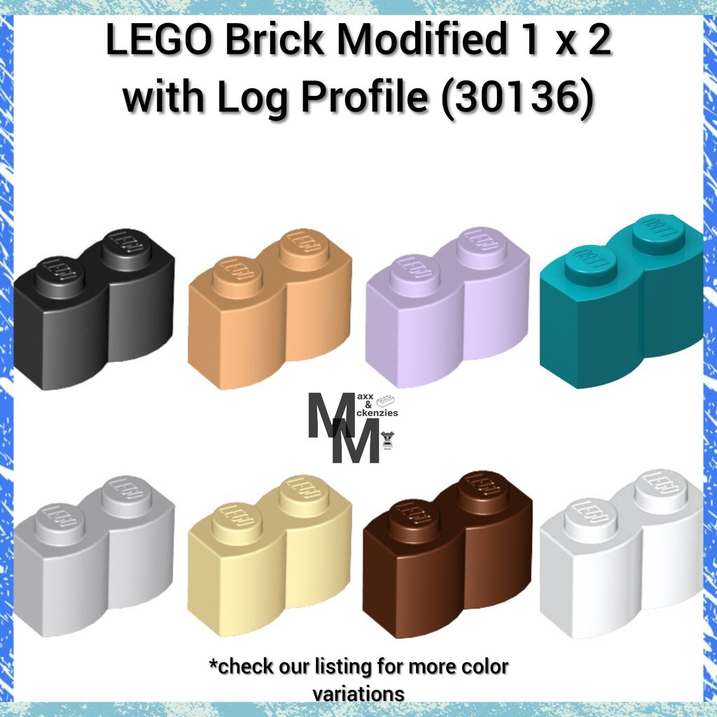 Brick, Modified 1 x 2 / 1x2 Log Profile (30136) Part | Shopee Philippines