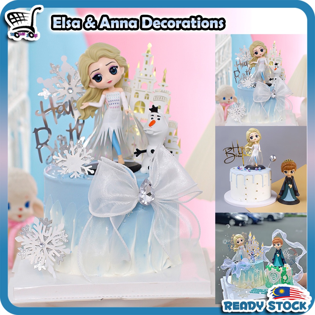 Gen 4 Frozen Elsa Anna Cake Decorations Cake Topper Birthday Topper ...