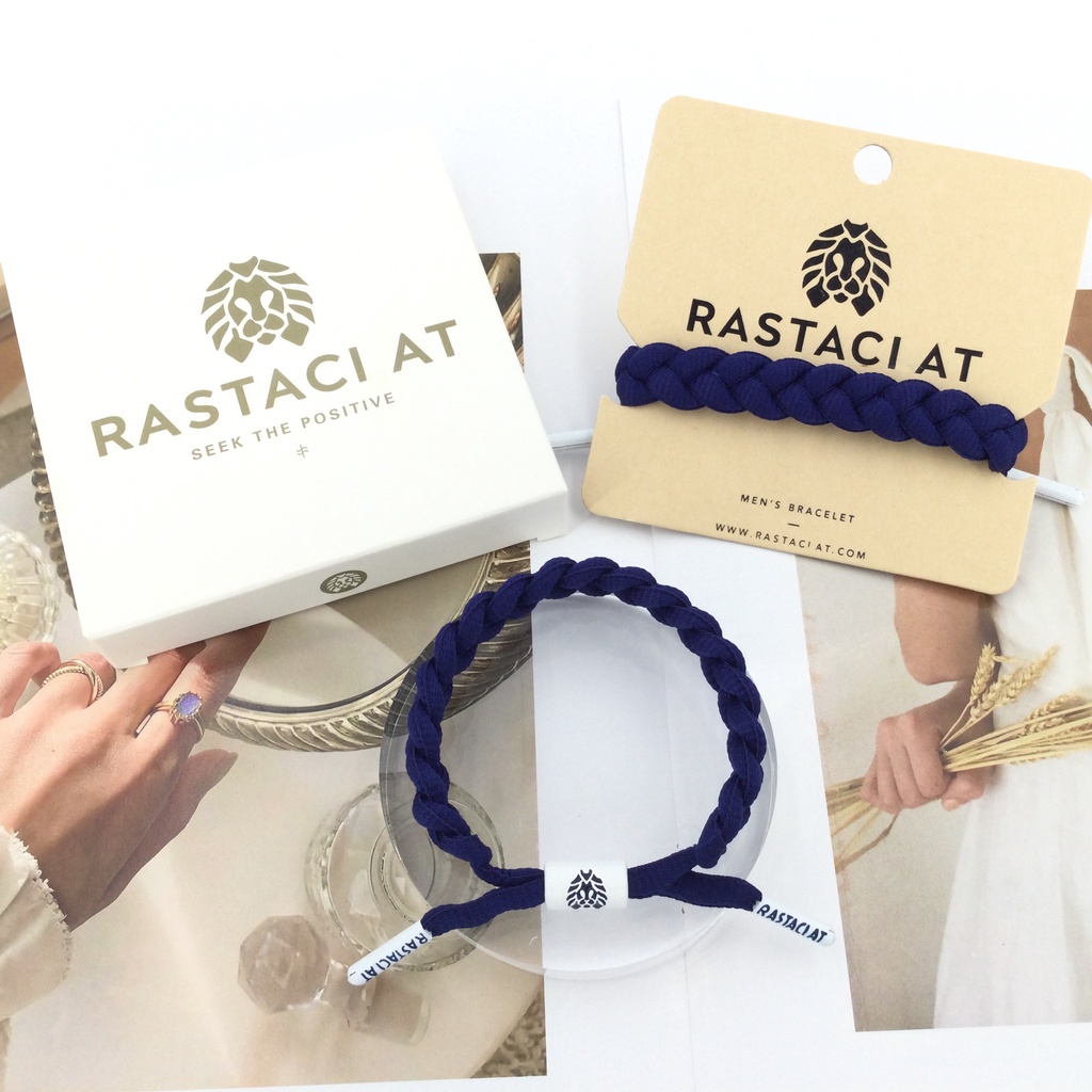 RASTAClAT Braided Bracelet Blue white buckle With Premium Gift Box ...