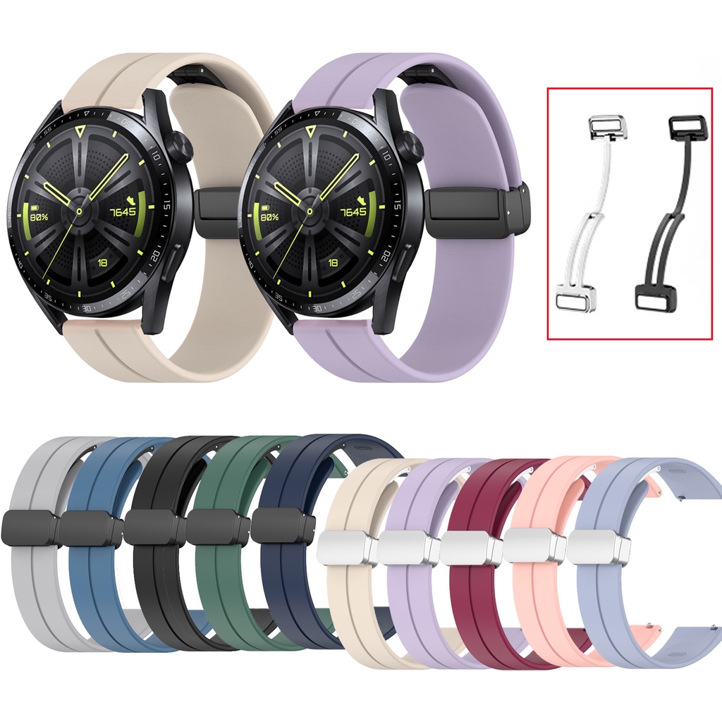Silicone Magnetic Buckle Strap For Huawei Watch GT2 Pro GT3 SE GT 2 3 ...