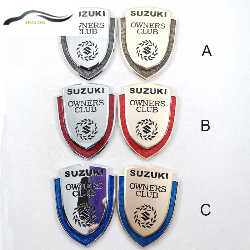 Xinfan6688 1 X New Metal SUZUKI OWNERS CLUB Auto Car Decorative Emblem ...