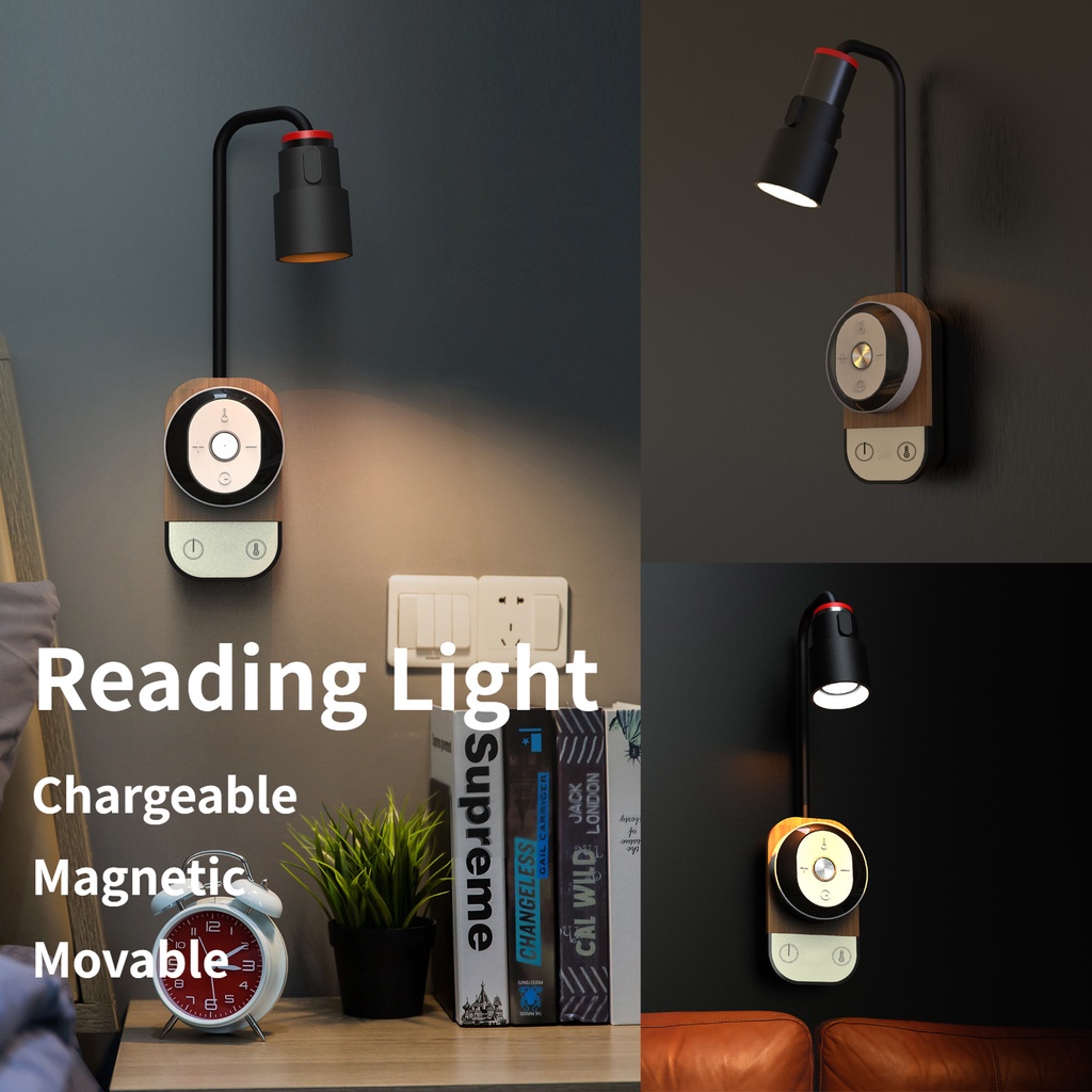 New LED Reading Wall Lamp Bedroom Bedside Student Dormitory Reading ...