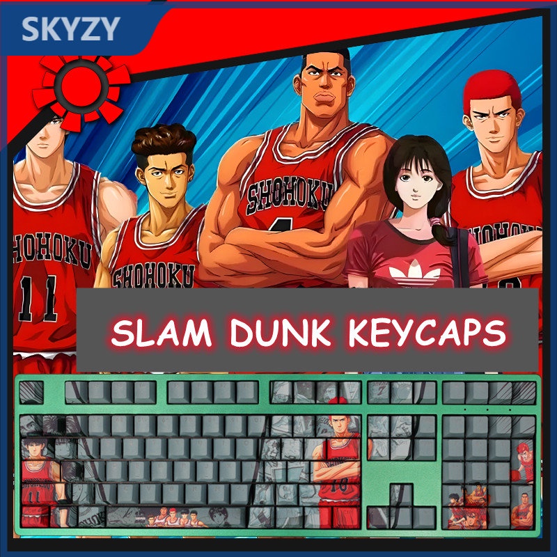 SLAM DUNK Keycaps Cherry Profile Sakuragi Hanamichi Anime PBT Dye Sub ...