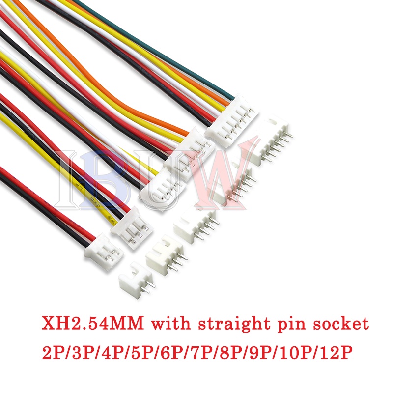 5PCS XH2.54MM 10CM 15CM 20CM 30CM with straight pin socket, electronic wire connection wire ...