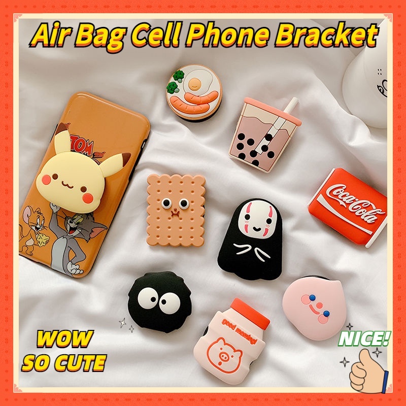 Griptok 3D Cute Cartoon Cell Phone Grip Silicone Bracket Stand Phone ...