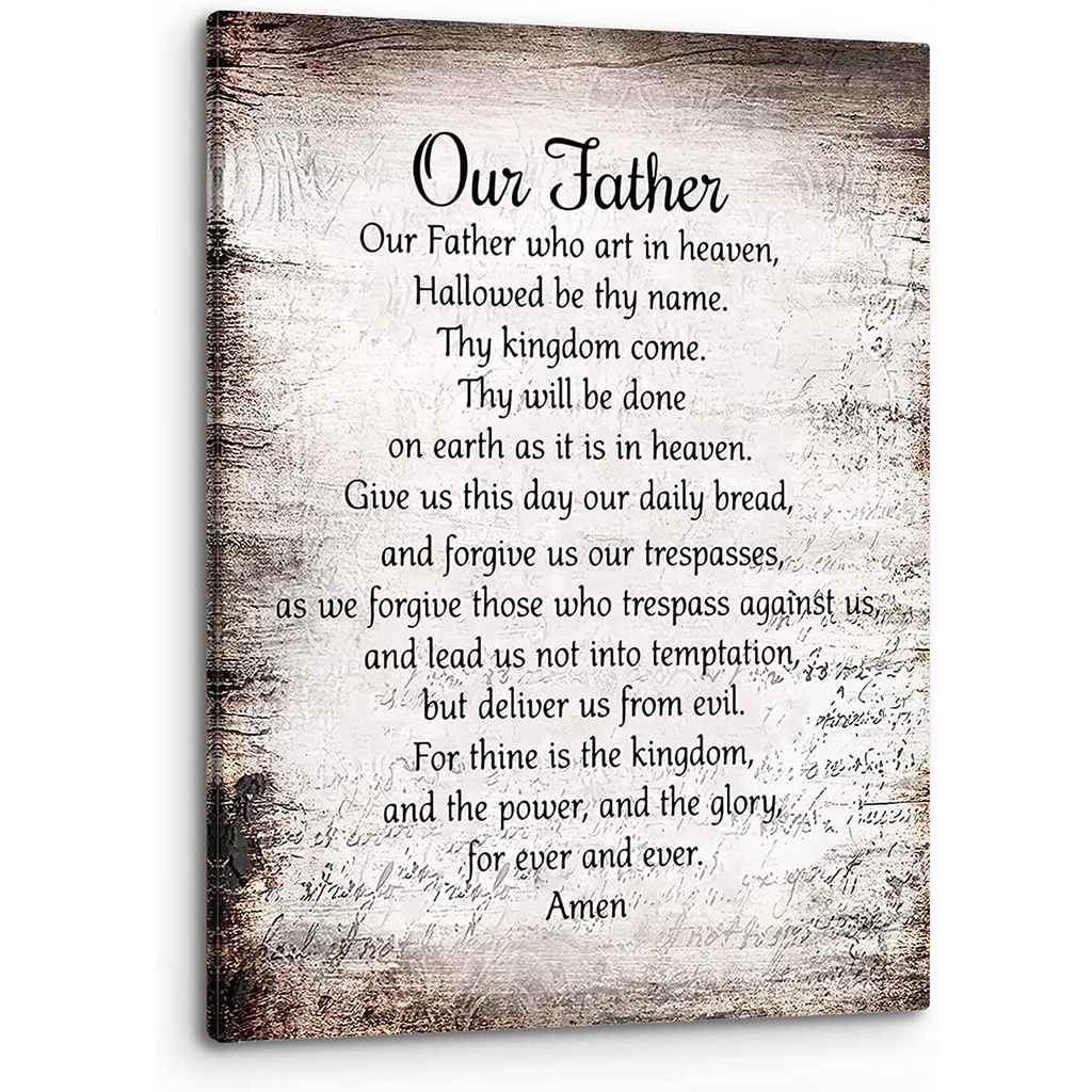 Christian Quotes Our Father Lord's Prayer Wall Artinspirations Bible ...