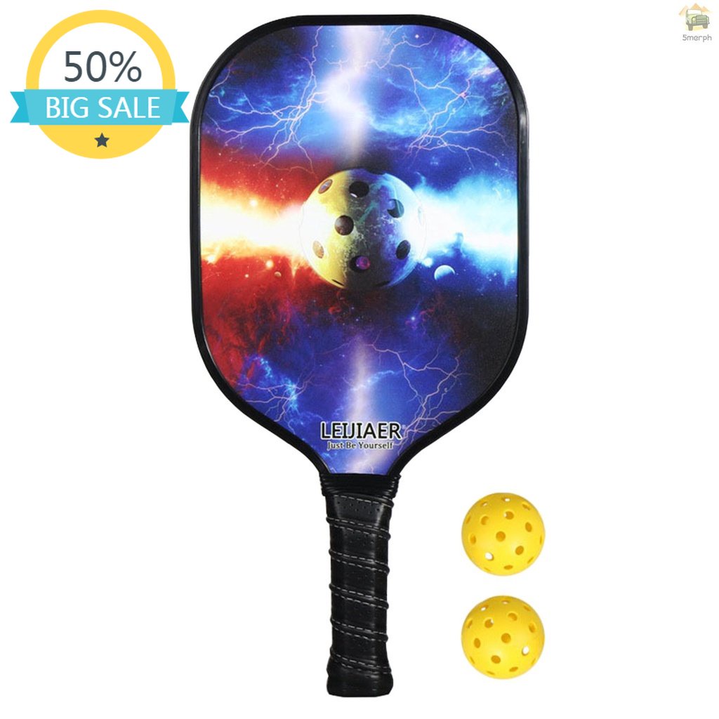 Ultralight Pickleball Paddle and Ball Set Carbon Fiber Surface Pickle ...