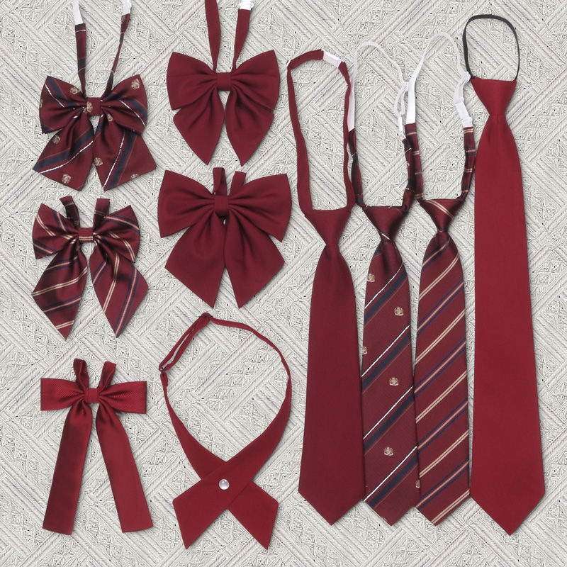 Red Striped Plaid Lazy People Free Tying jk Preppy Style Tie Blouse ...