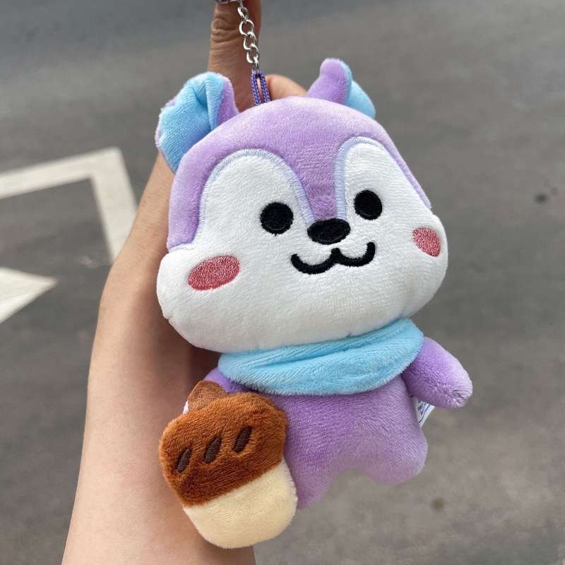 KPOP BTS JHOPE BT21 INSIDE MANG Plush Keychain Cute Little Squirrel ...
