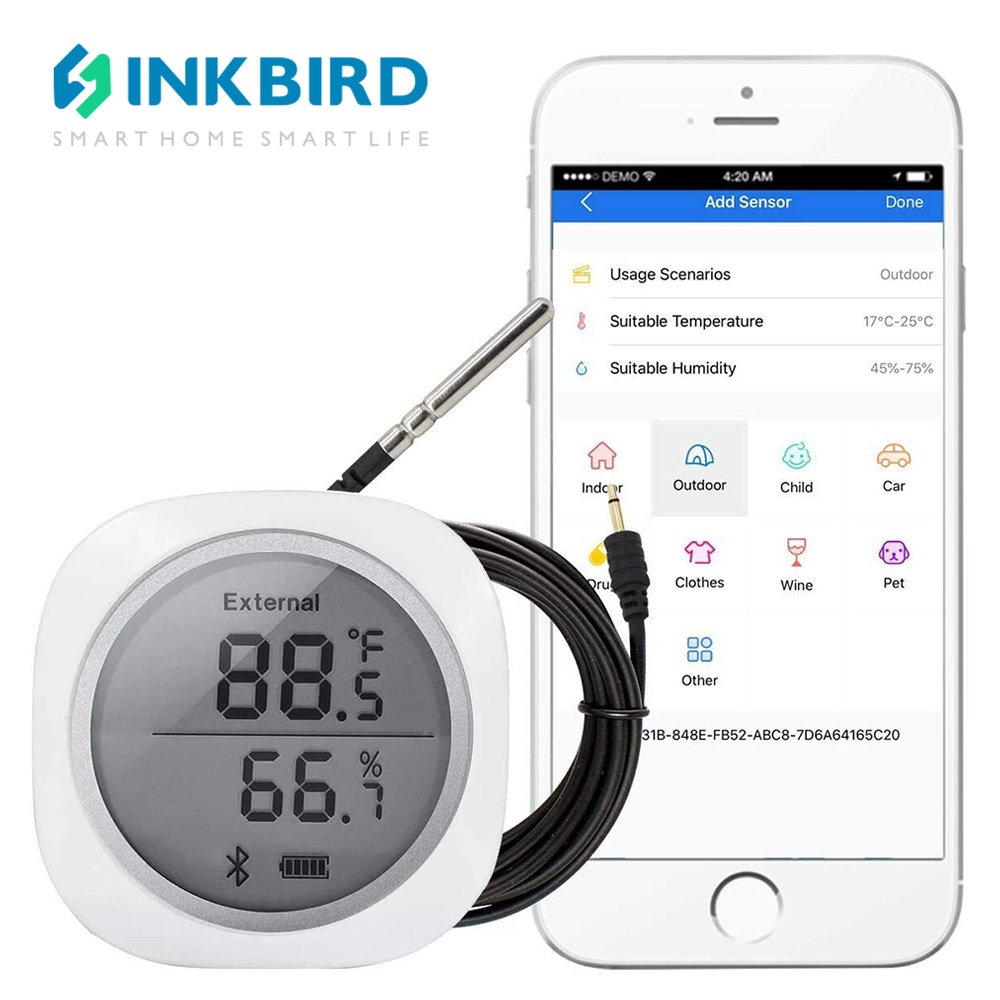 INKBIRD IBS-TH1 PLUS Temperature Humidity Meter Data Loggers ...
