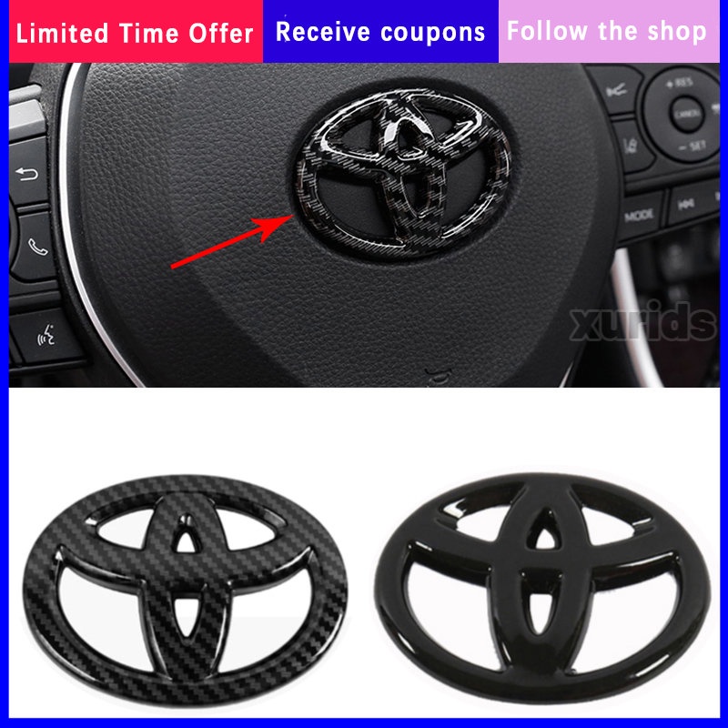 sale cod sale for Toyota 1PCS car sticker steering wheel logo emblem ...