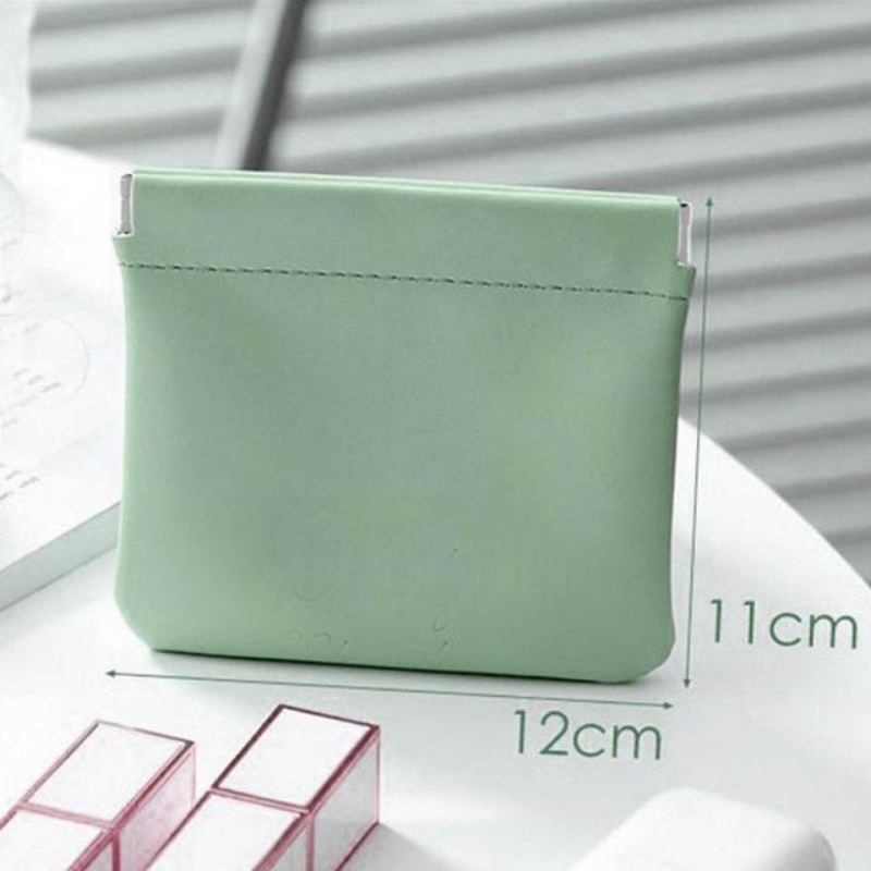 Creative PU Leather Automatic Tightening Elastic Storage Bags Mini ...