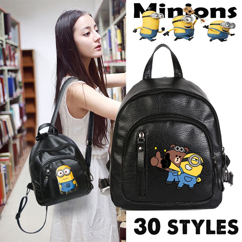 Minions Backpack School Bag for Women Cute Bagpack Travel Backpack ...