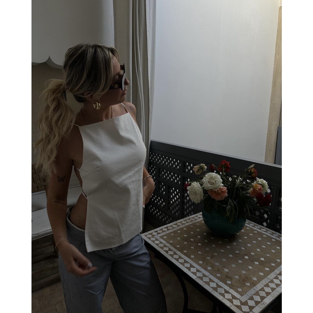 2025 design backless tops sexy niche outerwear chic new summer | Shopee ...