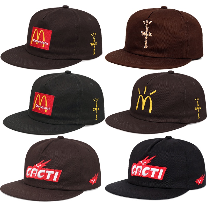 McDonald's Cactus Jack Embroidery Snapback Cotton Travis Scott Baseball ...