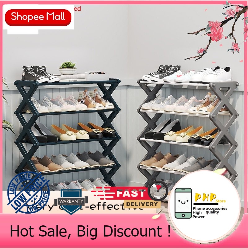 4Layer&5Layer Retractable X Shape Shoe Rack Water-Proof Cloth Plastic ...