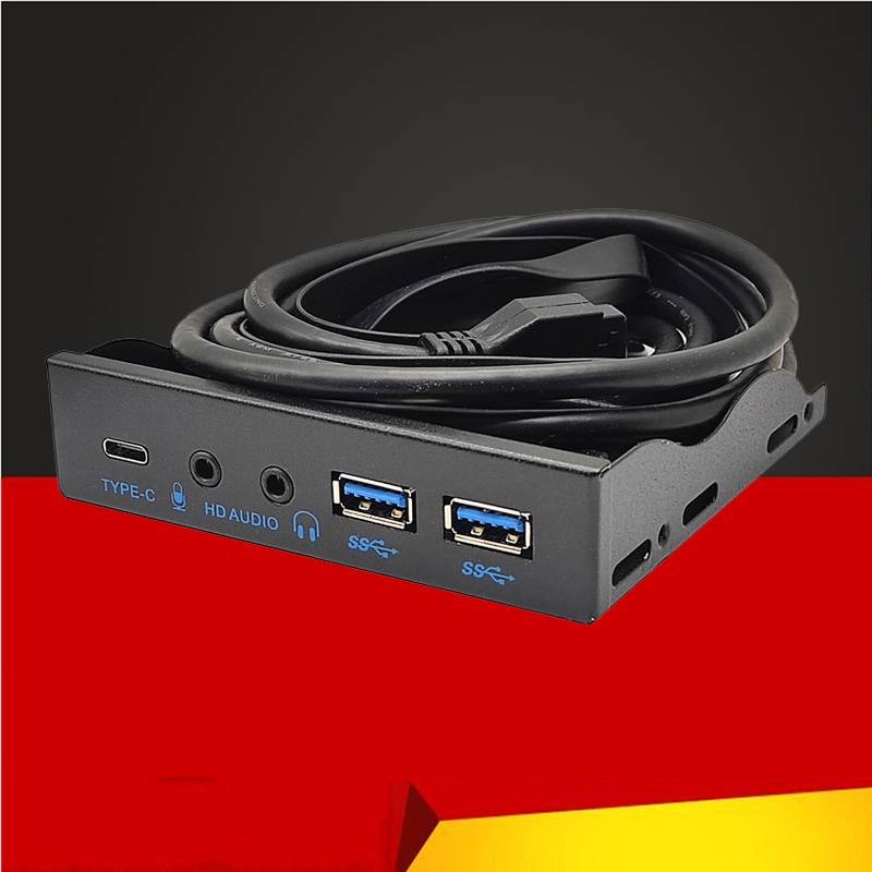 USB Front Panel for PC USB3.2 Gen2 10Gbps Type C 19Pin 2Port USB3.0 Hub ...