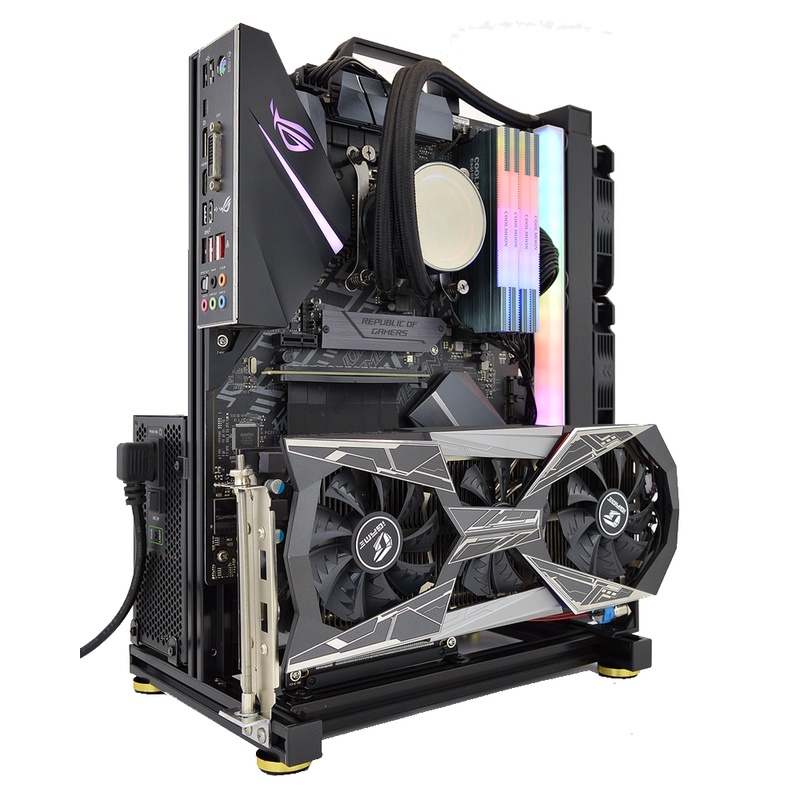 Open Computer Case Frame DIY Creative Rack Mini ITX MATX Gamer Cabinet ...