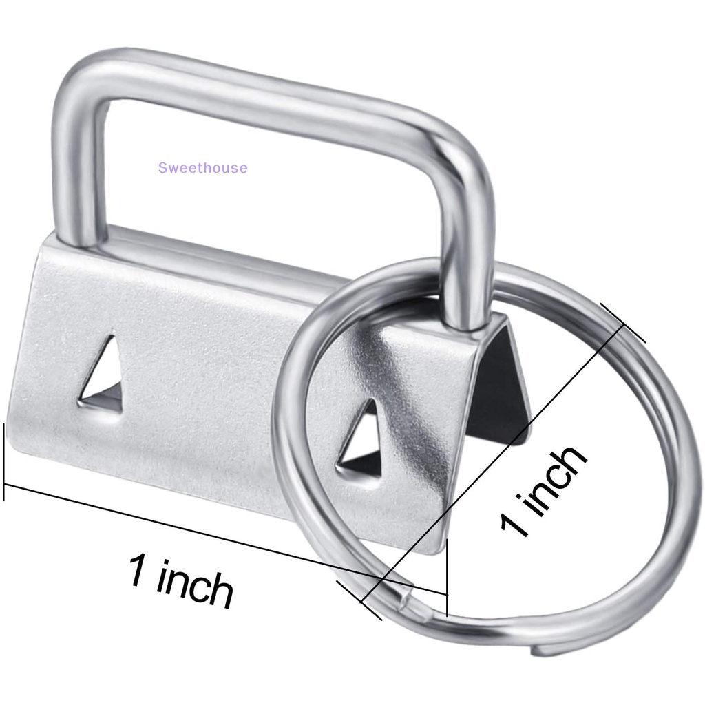 Sweethouse 50 Pieces Key Fob Hardware Key Chain Fob Wristlet Hardware ...