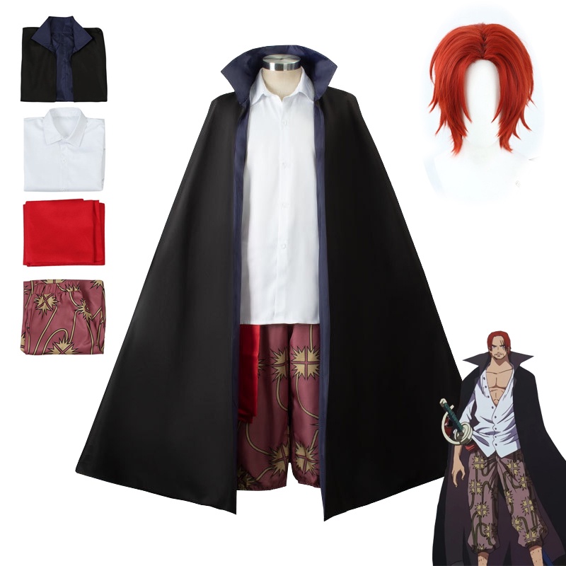 Film Red Shanks Cosplay Anime Costume Cloak Adults Men Trench Coat Full ...