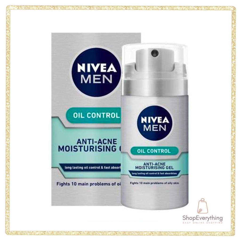 NIVEA Men Oil Control Anti-acne Moisturizing Gel 50g | Shopee Philippines