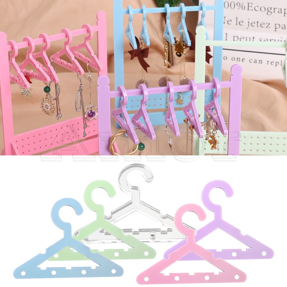 5Pcs/Set Coat Hanger Rack Earring Display Stand/Acrylic Hanger Shape ...