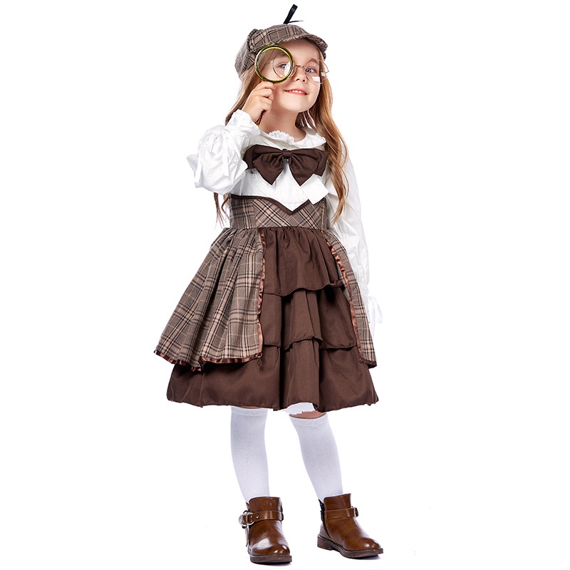 School Children Lolita Attire British Academy Style Cosplay Attire ...