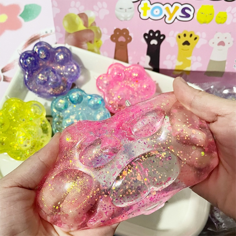 Cat Paw Sensory Vent Toy Relief Cat Paw Vent Stretchy Squeeze Toy ...