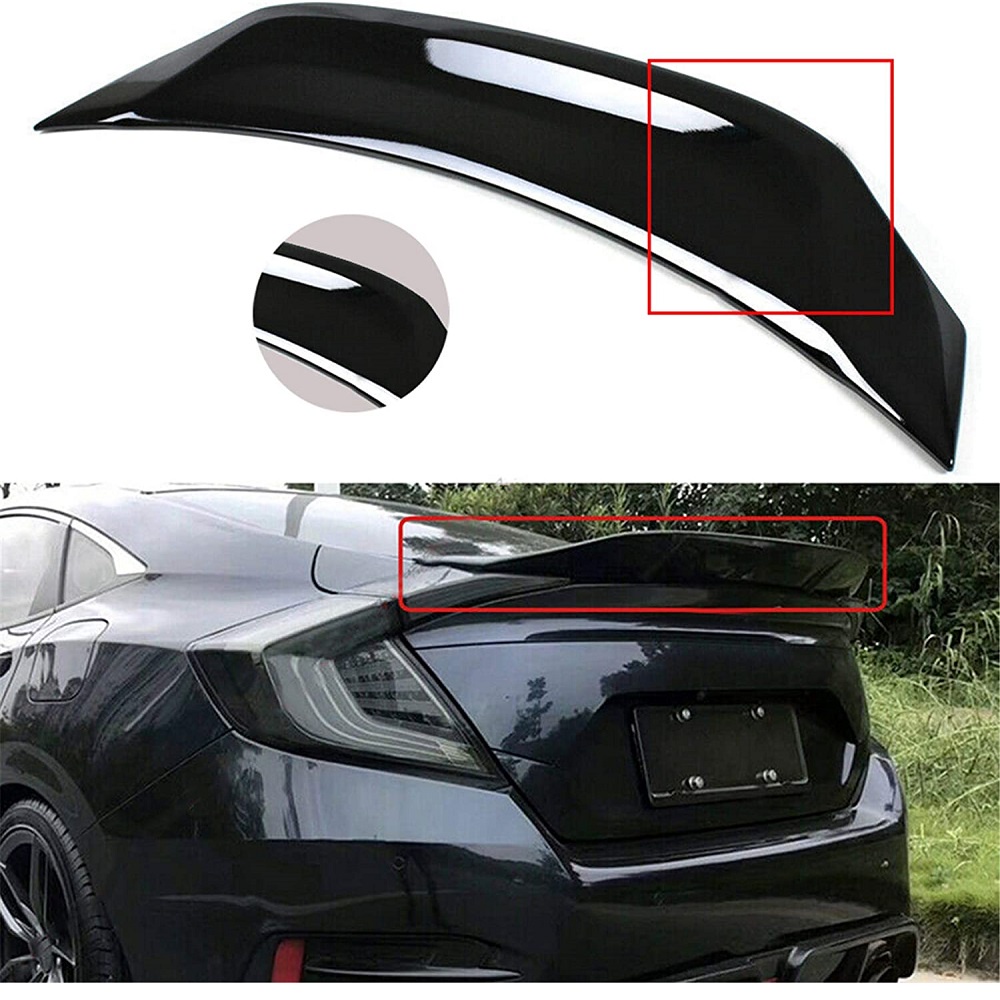 R Style Civic Rear Spoiler Rear Truck Spoiler Lip Ducktail Wing Body ...