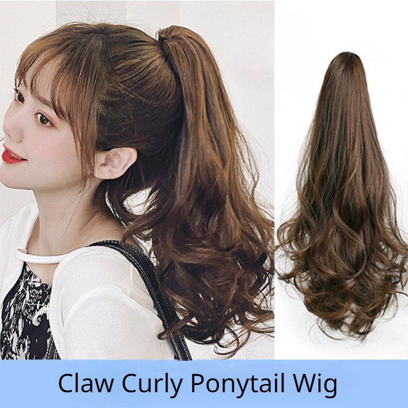 Claw Curly Ponytail Wig Poartail Pear Braid High Ponytail Long Big Wave ...
