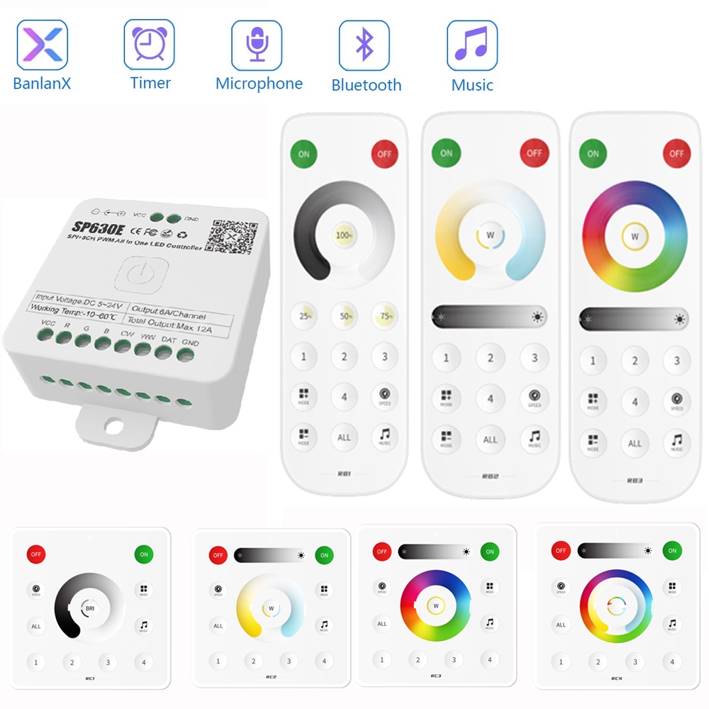 DC5V-24V SP630E All In One LED Controller SPI Pixels 5CH RGB RGBW ...