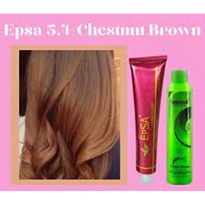 EPSA Hair Color with Bremod Oxidizer 5.4 Chesnut Brown Yassh11 | Shopee ...
