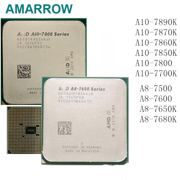 Processor CPU A10-Series A10-7800 7870K 8750 A8 7650K 7600 7500 7680 3.5GHz Quad-Core ...