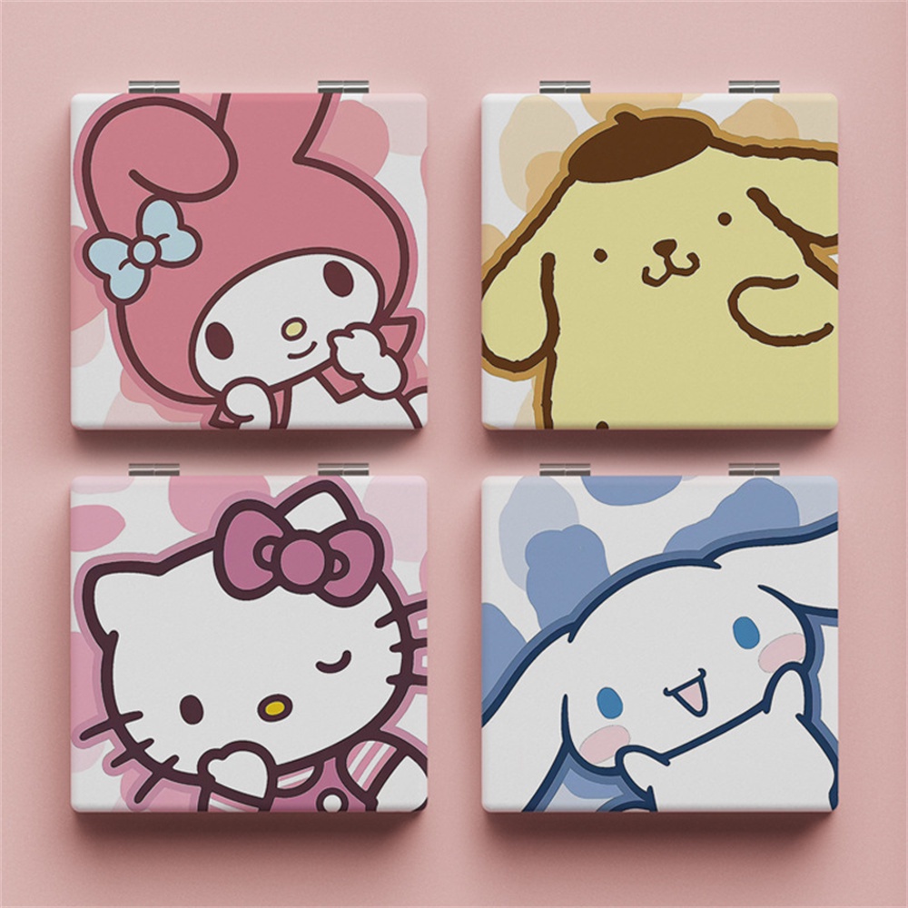Sanrio Portable Folding Flip-type Mirror Melody Pudding Dog Cinnamon ...