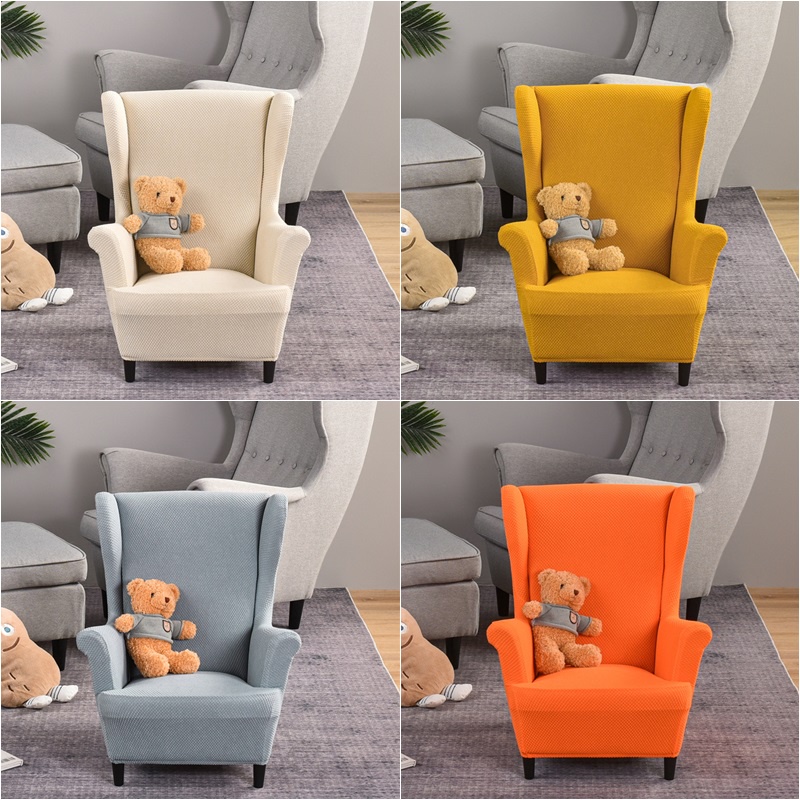 Kid's Size Wing Chair Cover Polar Fleece Children IKEA STRANDMON Wingback Armchair Covers Small ...