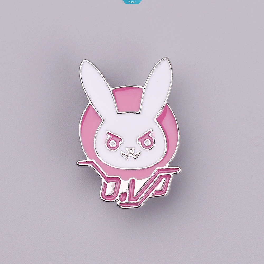 Overwatch Game Dva Rabbit Bunny Metal Pin Pink Trendy Jewelry Diva ...